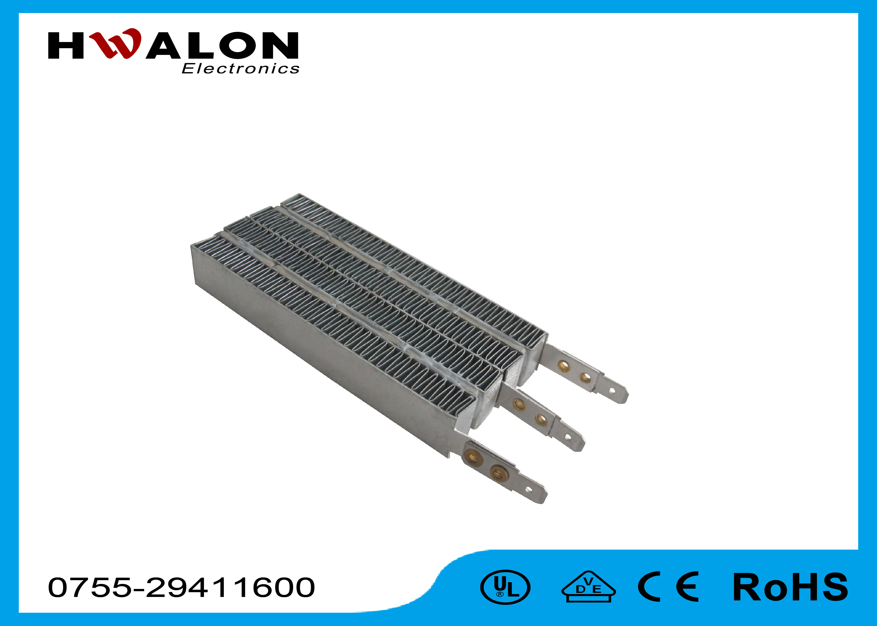 1600 W 5-6m / S Ptc Ceramic Air Heater , Electric Heating Element For ...