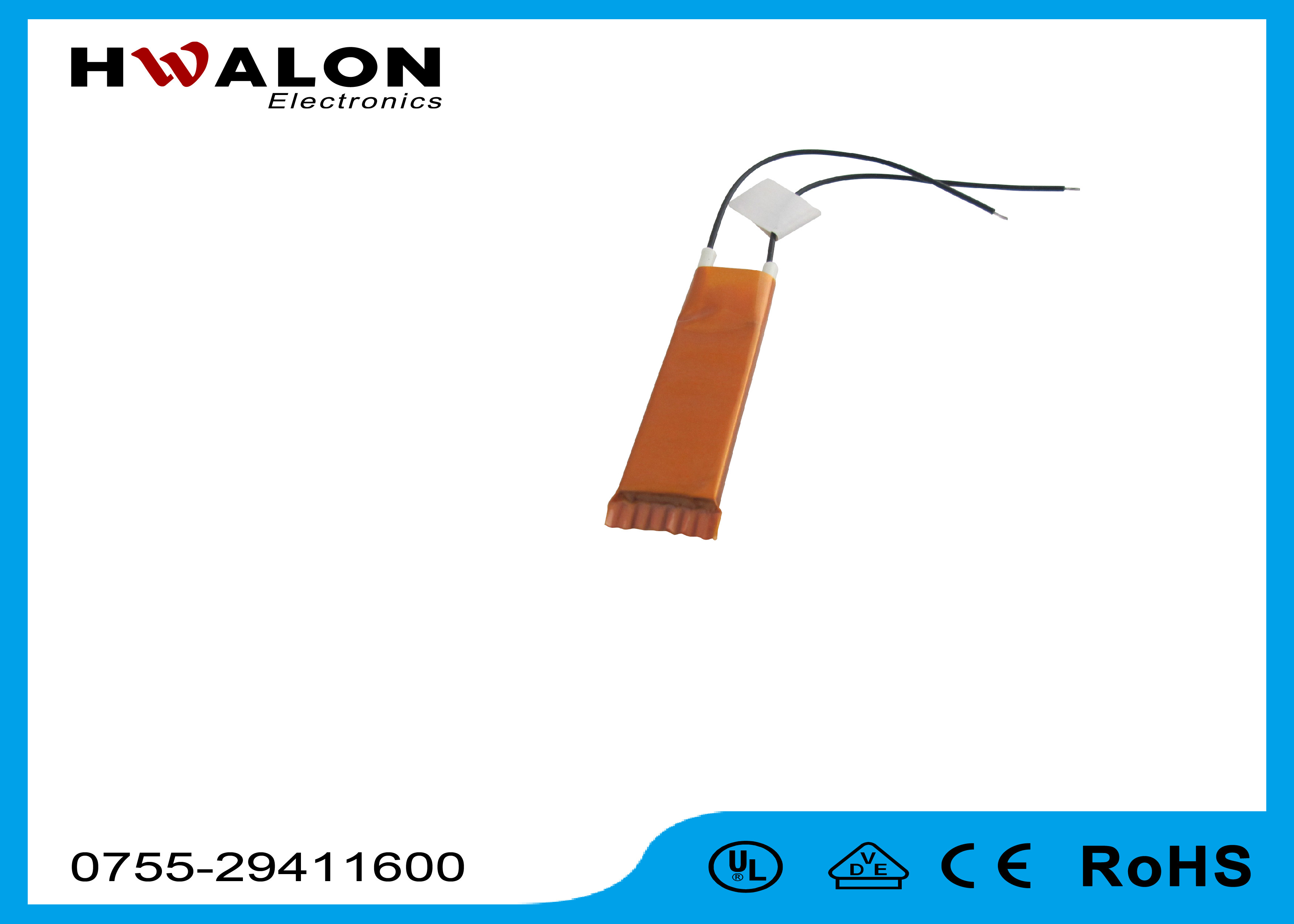 80-300W PTC Ceramic Heater Silver Electrode / Aluminum Electrode ...